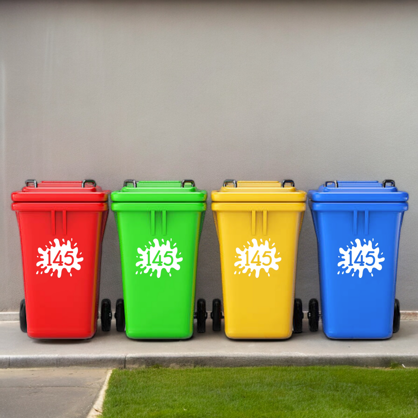 Bin Decals - Australian Made - Funky Splash | SW2 – SW2 House Number Signs