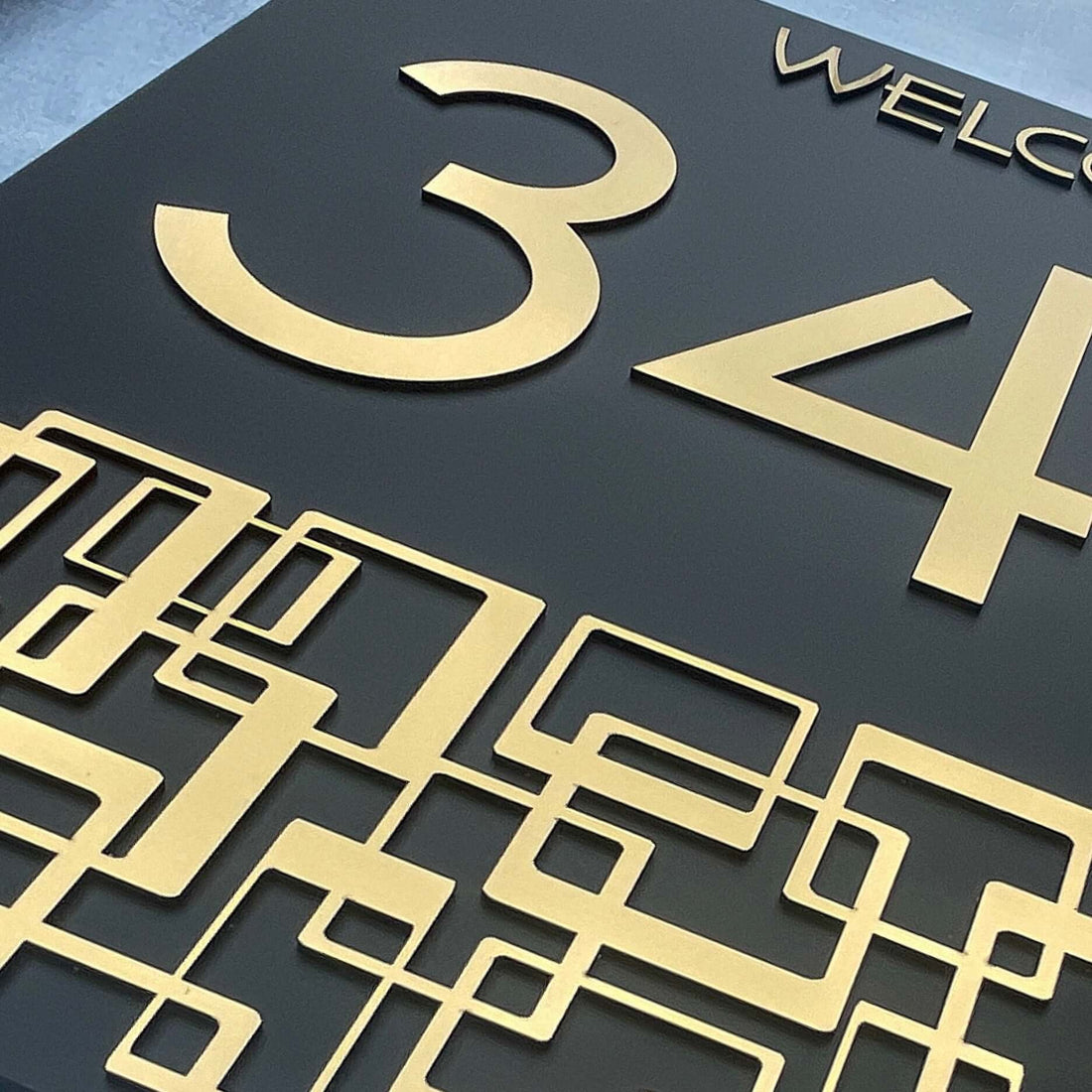 Lustre House Number Signs – Metallic, Bold & Customisable – SW2 House ...